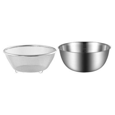 TIDTALEO 1 Set Stainless Steel Vegetable Basin Stainless Steel Mixing ...