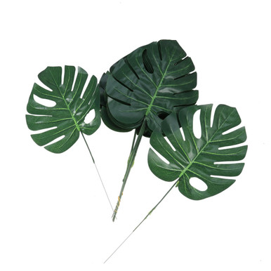 RUNROTOO 40 Pcs Artificial Leaf Decor Artificial Tropical Leaves ...