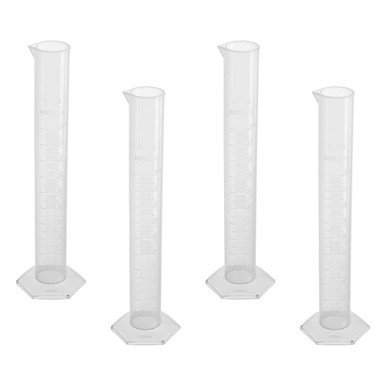 Aicosineg 4Pcs 3.38oz Measuring Graduated Cylinder 100ml Lab Cylinders ...