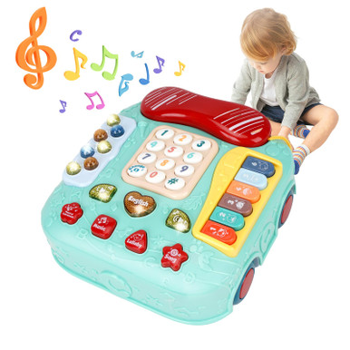 Baby Phone Toy, Cartoon Baby Toy with Piano Music Game Children Pretend ...