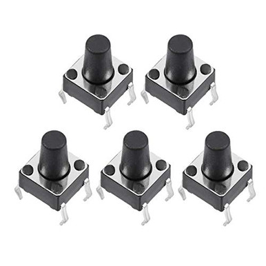 Aodesy 4 Pins Tactile Switch Panel PCB Mount Momentary TACT Switch Push ...