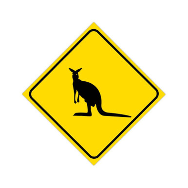 Kangaroo Crossing Xing Metal Sign Beware of Kangaroo Aluminum Caution ...