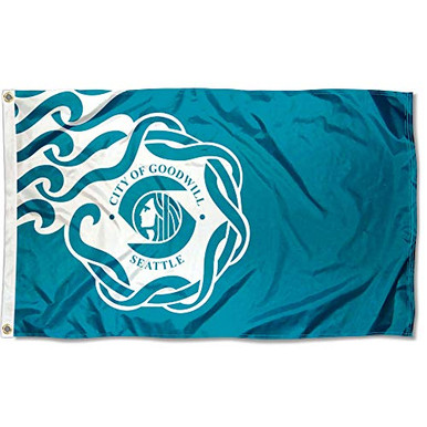 Sports Flags Pennants Company City of Seattle Flag 3x5 Foot Banner ...