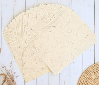 Natural Fiber Banana Bark A4 50 Sheets Mulberry Paper Sheets Art Tissue ...