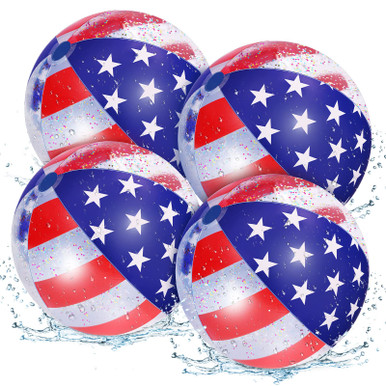 HyDren 4 Pieces Inflatable Pool Beach Balls 16 Inch Large Beach Ball ...