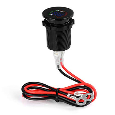 12V Transparent Waterproof with LED Voltage Capacity Meter Color Screen ...