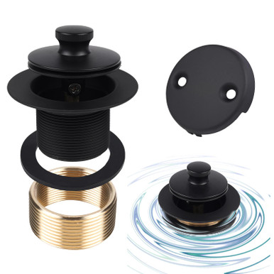 Black Tub Drain and Overflow Kit, Bath Tub Drain Replacement Conversion ...