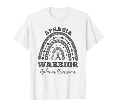 Aphasia Warrior Aphasia Awareness Rainbow T-Shirt - Warehousesoverstock