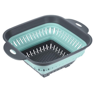 CASA -J Silicone Collapsible Colander, Square Collapsible Strainer with ...