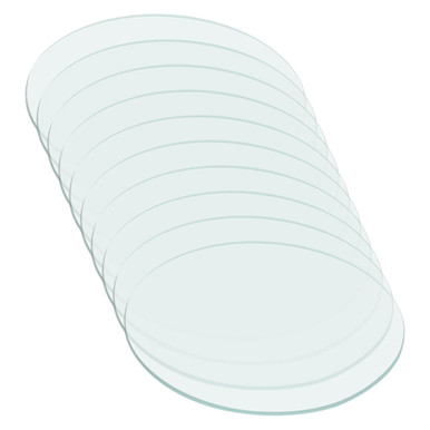 RUNROTOO 10pcs Lab Glass Microscope Slides Arc Laboratories Small Glass ...
