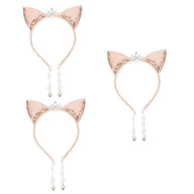 FOMIYES 3pcs cat ear sequin crown headband cat costume accessories cat ...