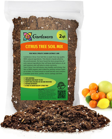 GARDENERA Citrus Tree Potting Soil Mix, Special Blend for Indoor ...