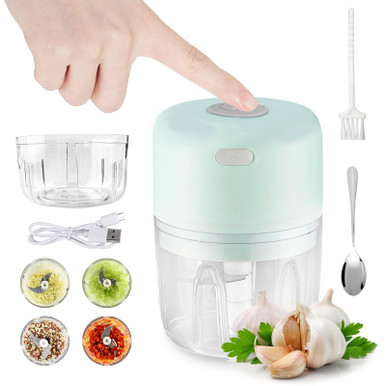 Electric Mini Garlic Chopper, Portable Veggie Chopper, 100?250ML USB ...