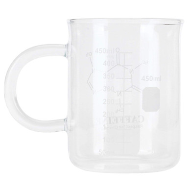 Glass Beaker with Handle, Beaker Mug Borosilicate Glass Cup 450ml/16oz ...