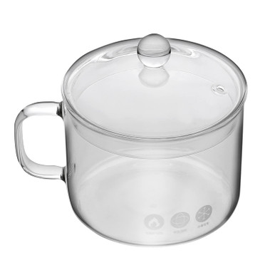Heat Resistant Stovetop Pot, Borosilicate Glass Cooking Pot Clear Glass ...