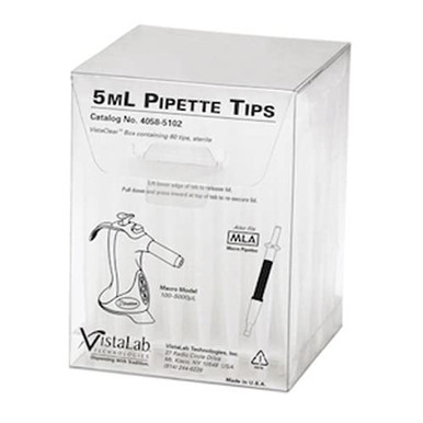 VistaLab 4058-5102 Micro Pipette VistaClear Tip, 5000 microliter Volume ...