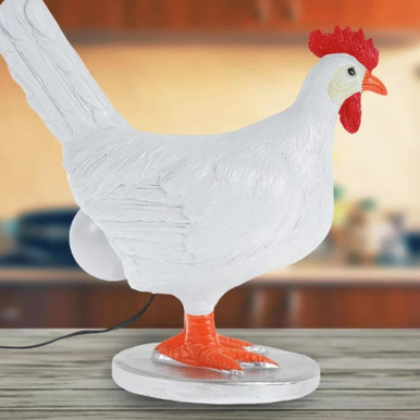 varfuead Chicken Egg Lamp, Resin Chicken Desk Lamp, Lifelike Chicken ...
