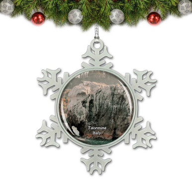Italy Taormina Sicily Rock Elephant Sea Christmas Ornament Tree ...