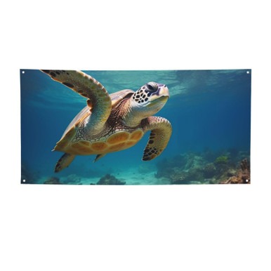Sea Turtle Banners and Signs Personalized Background Wall Banner Party ...