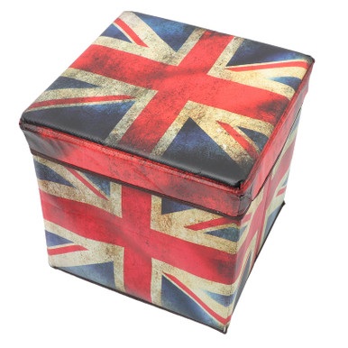 KICHOUSE Flag Storage Box Vintage Stool Child - Warehousesoverstock