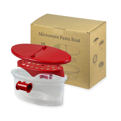 MOCHEE Microwave Pasta Boat with Strainer Pasta Cooker for Pasta, Rice ...