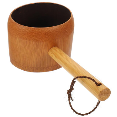 Japanese Style Bamboo Water Ladle - Water Dipper for Sauna, Bath ...