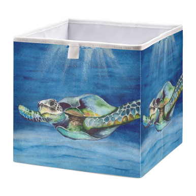 Emelivor Colorful Sea Turtle Cube Storage Bin Collapsible Storage Bins ...