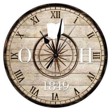 Ohio Home State Clock United States Wall Clock Vintage Explorer Large ...