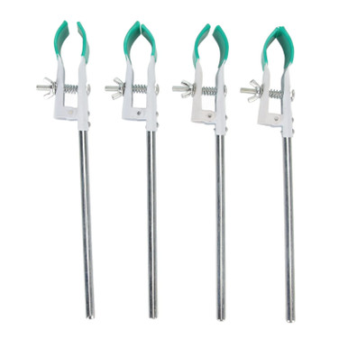 MOUMOUTEN Lab Universal Clamp, 2 Prong 2 Finger Rubber Jaws, Stainless ...