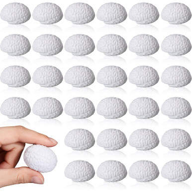 40 Pcs Brain Stress Ball Halloween Brain Toy PU Hand Muscle Exercise ...