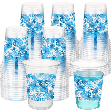 Hushee 60 Pcs Tropical Plastic Cups Hawaiian Luau Party Disposable ...