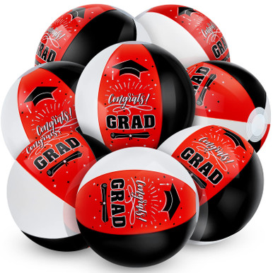 10 Pieces Graduation Inflatable Beach Balls Class of 2024 Graduation ...
