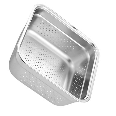 Mikinona Home Washing Basin Stainless Steel Colander Mesh Strainer ...