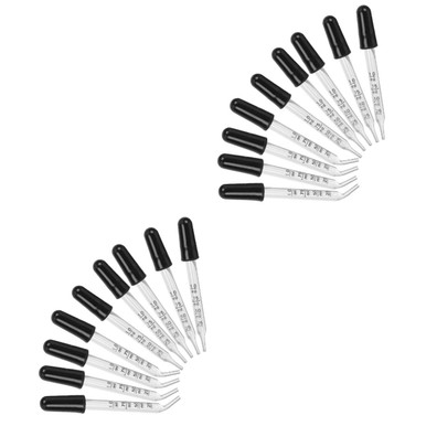 Gatuida 40 Pcs Glass Graduated Dropper Straight Tip Glass Droppers Eye ...