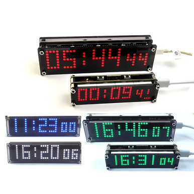 DykbRadio WiFi Clock ESP8266 Network Time Service Digital Display LED Dot Matrix Clock RED Blue ...