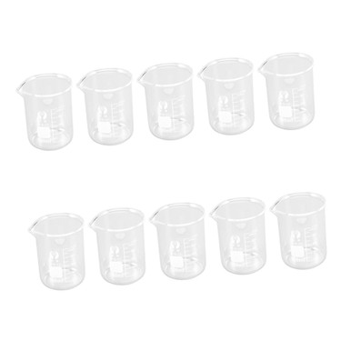 10pcs Beaker Measuring Cups with Scale Lab Measuring Pitcher Scale ...