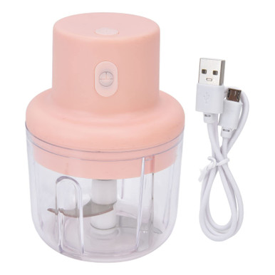 Mini Food Chopper, 250ML Wireless Charging 45W Motor Pink Waterproof ...