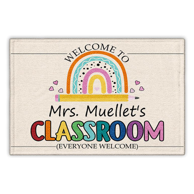 Custom Classroom Welcome Mat, Teacher Rugs for Classroom, Kindergarten ...