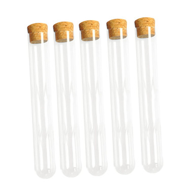 RUNROTOO 20 PCS Test Tubes 20 x 150 Test Tube with Cork lid Cylinder ...