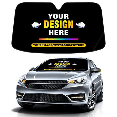 Custom Car Windshield Sun Shade Personalized Sun Visor with 1-4 Photo ...