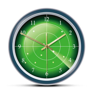 Geek Alerts Military Green Radar Silent Wall Clock Battery Operated ...