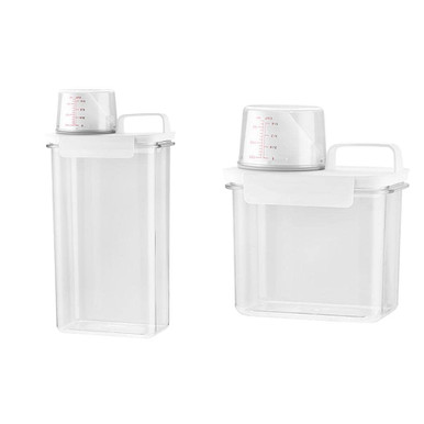 Dualoai Laundry Container Washing Powder Storage Box with Measuring Cup ...