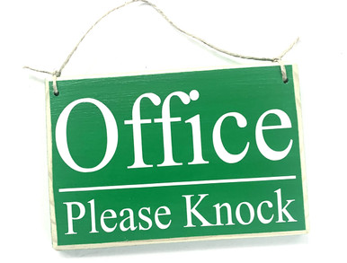 8x6 Office Please Knock Wood Door Sign Administrative Front Desk ...