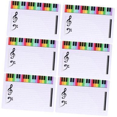 VILLCASE 6pcs Exercise Board Whiteboard Piano Music Teaching Boards Dry ...