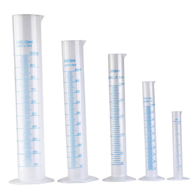 Mikinona 5pcs Graduated Plastic Measuring Cylinder Test Graduated ...