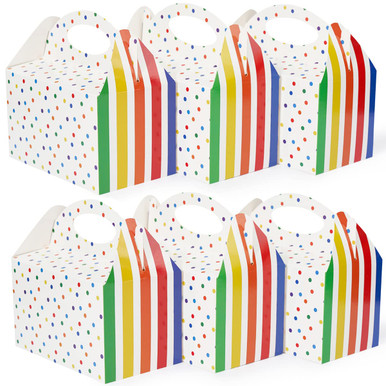 Happyhiram 50 Pcs Rainbow Party Favor Boxes for Kids Birthday Box ...