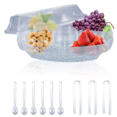LDHHYH Ice Fruit Tray for Serving for Party, 15 Inch Chilled Serving ...