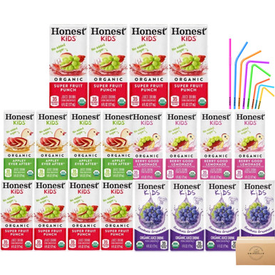 Honest Kids Organic Juice Drink Assorted Variety Pack, 6 Fl Oz, (20 ...