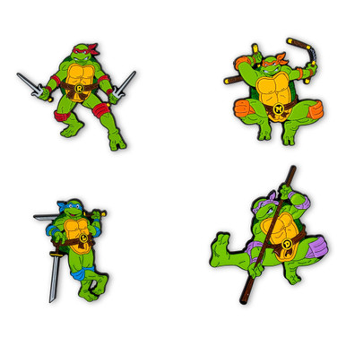Teenage Mutant Ninja Turtles 4-Piece Enamel Pin Set - Warehousesoverstock