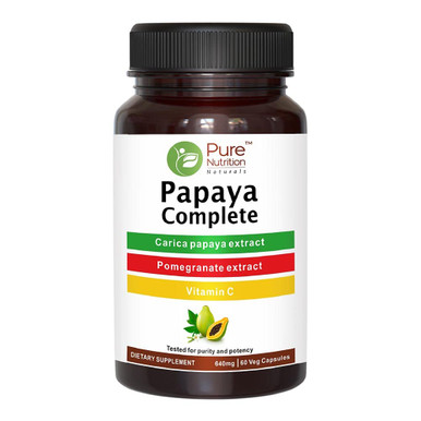Pure Nutrition Papaya Complete - 60 Veg Capsules (Supports Platelet ...